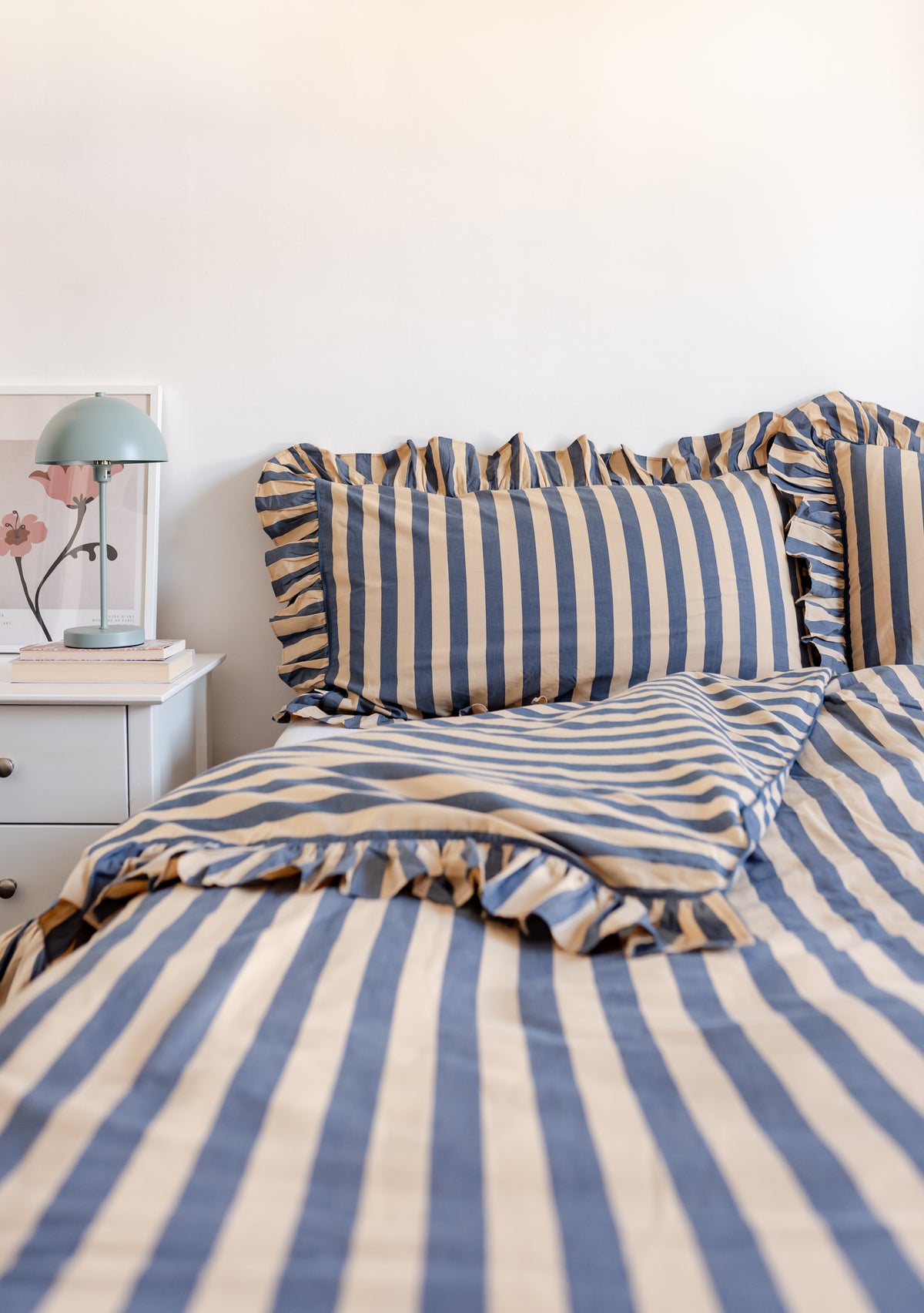 TBCo Cotton Duvet Cover in Navy Stripe
