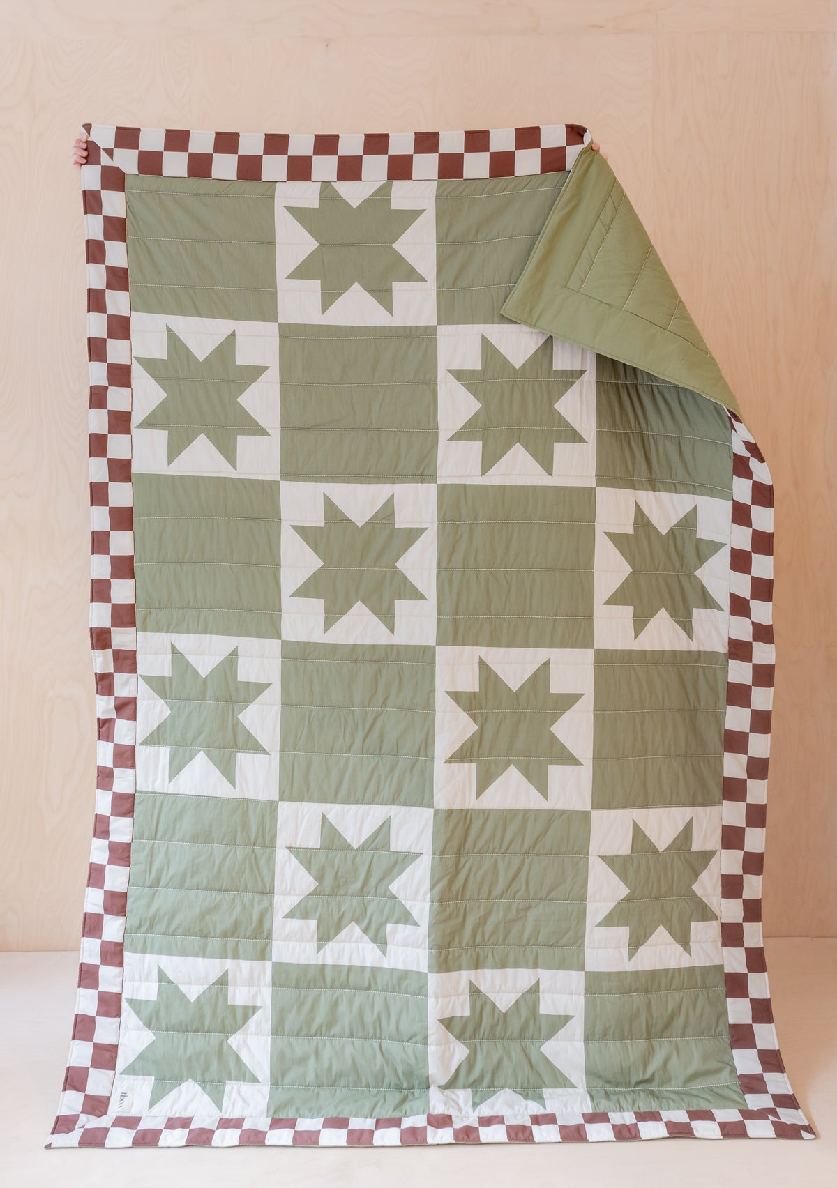 Quilted Cotton Throw in Celestial Checkerboard – TBCo