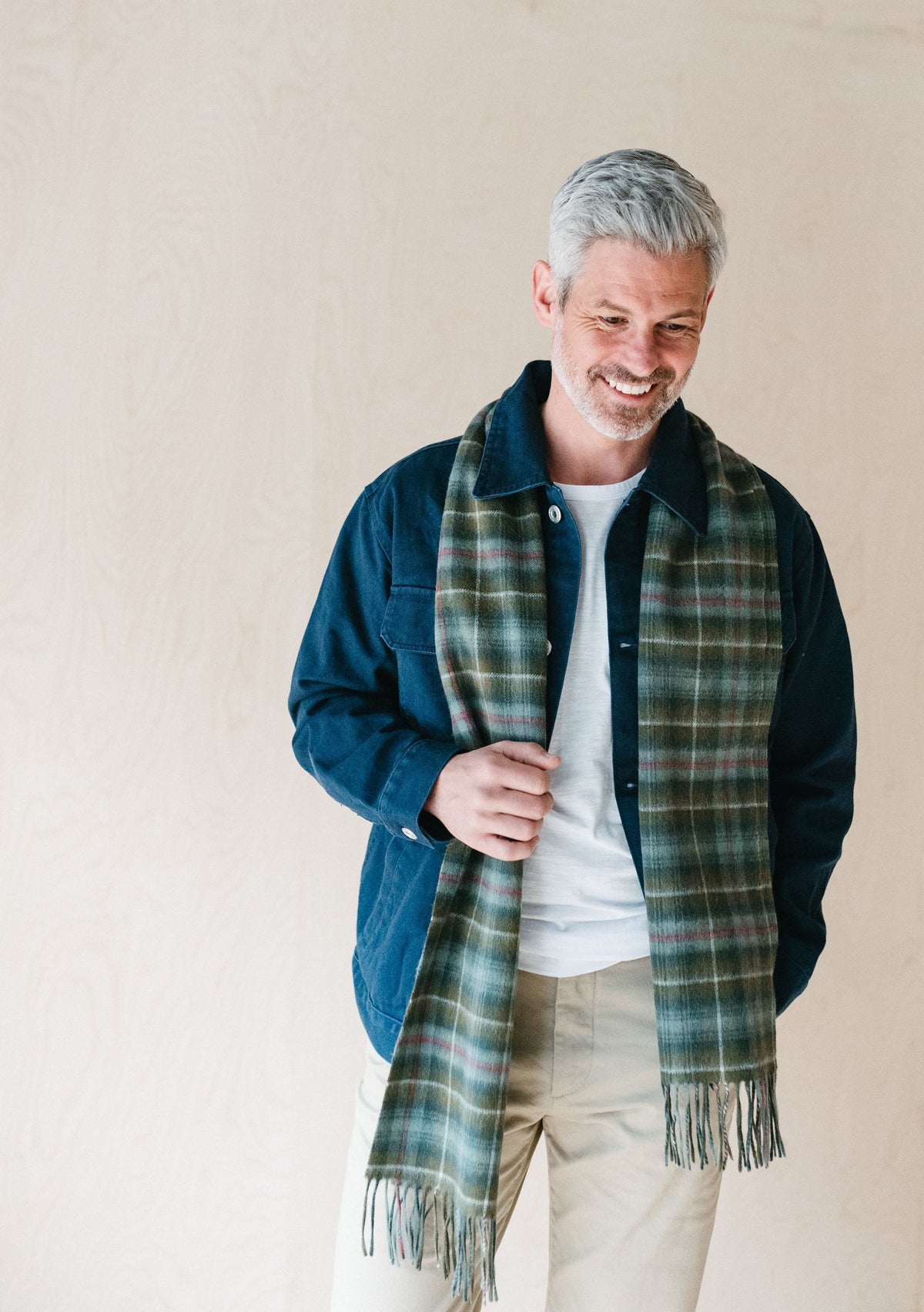 Men's Lambswool Scarf in Mackenzie Weathered Tartan – TBCo