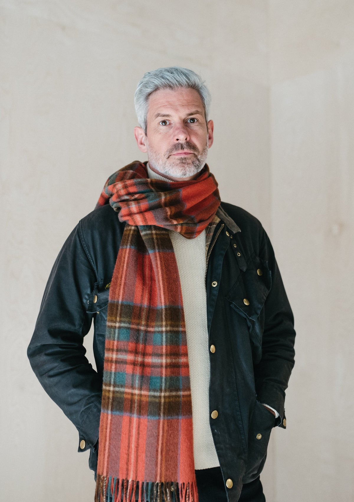Men's Lambswool Scarf in Stewart Royal Antique Tartan – TBCo