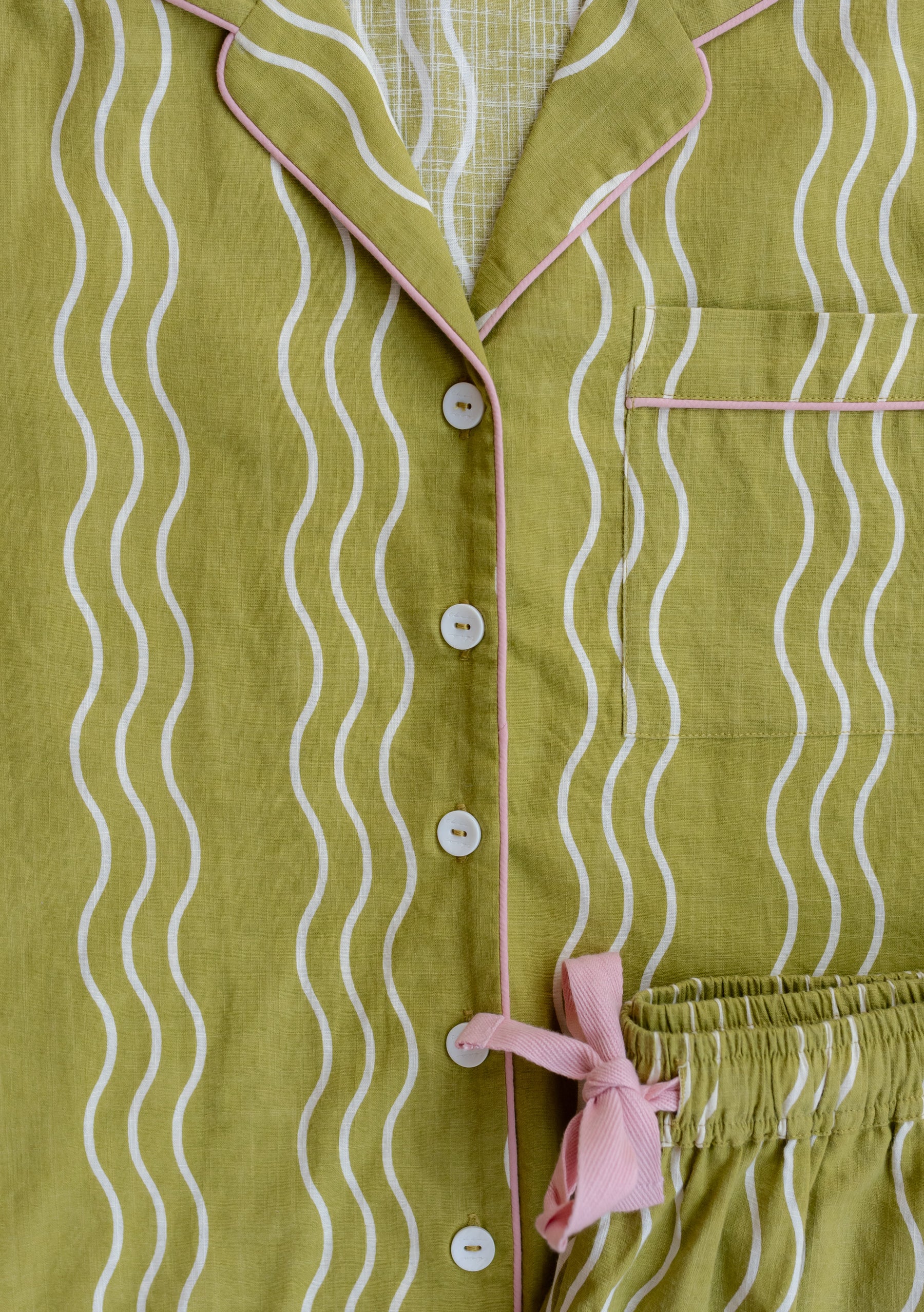 Cotton Pyjamas in Olive Wave – TBCo