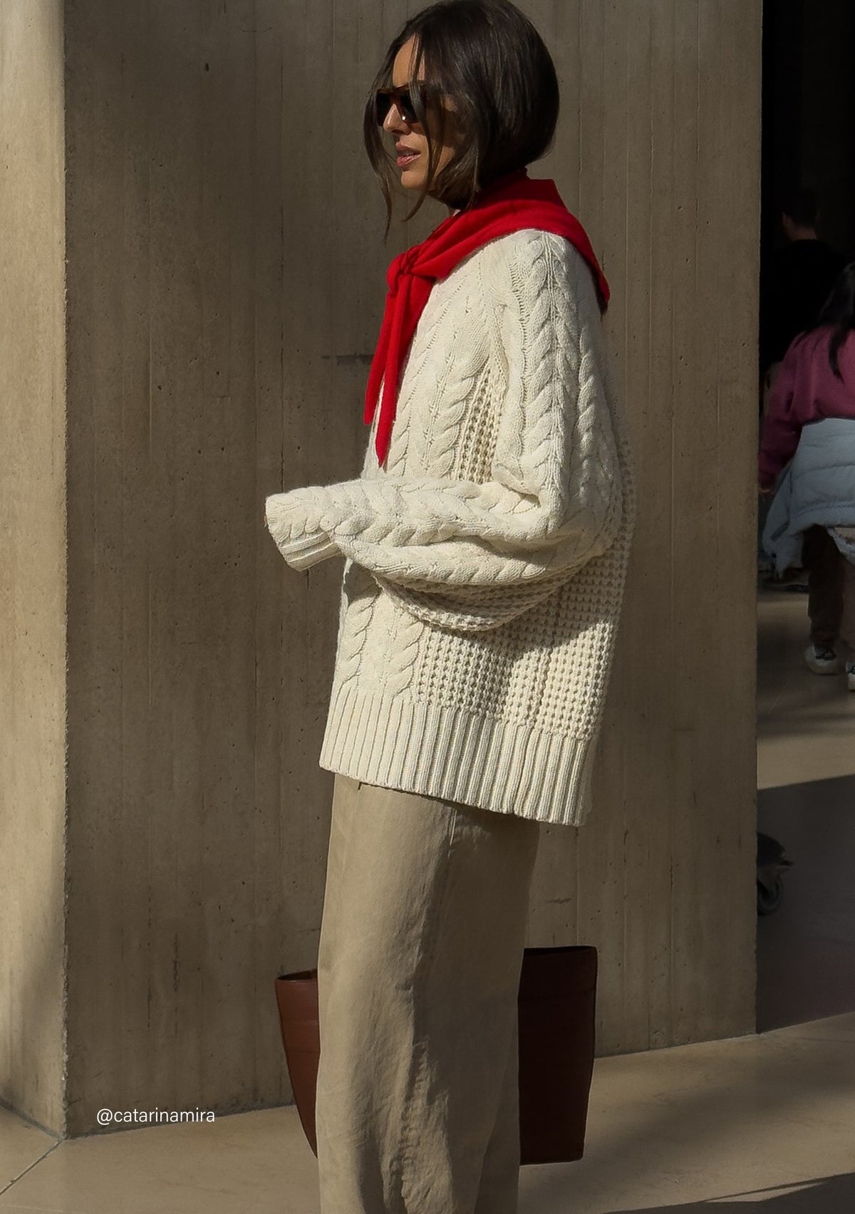 Merino Triangle Scarf in Red – TBCo